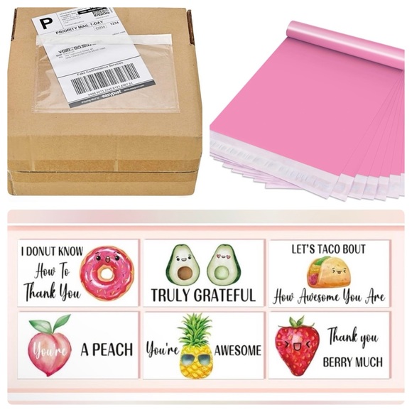 Office | 45 Piece Bundle 15 Large 12x155 Poly Mailer 15 Label Cover 15 Ty Cards | Poshmark